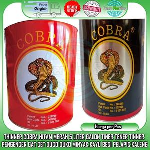 Jual Tiner Merek Kobra Cobra Cat Hitam Merah 5 Liter Pelarut Eposy ...