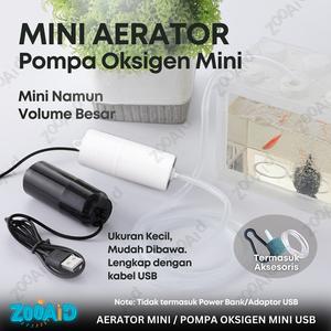 Jual Pompa Udara Aerator Mini USB Air Pump Aquarium Mesin Gelembung ...