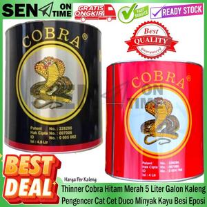 Jual Cat Thinner Cobra Hitam Merah 5 Liter Tiner Tener Tinner Pelarut ...