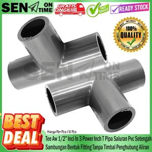 Jual Tee Aw 1/2” Inci In 3 Power Inch T Pipa Saluran Pvc Sambungan Setengah Bentuk Fitting Tanpa ...