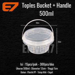 Jual Toples Bucket Thinwall Ember Seal 500ml + Handle - Dessert Box/Cup ...