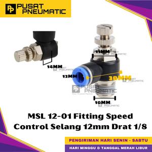 Jual MSL 12-01 One Touch Male Thread Speed Control Fitting Slip Lock ...