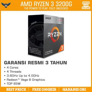 Promo AMD Ryzen 3 3200G Box 3.6Ghz 4 Core Radeon Vega 8 Graphics ...