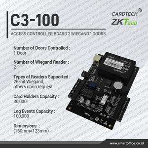 Jual ZKTECO C3-100 ACCESS CONTROL BOARD 1 DOOR RFID ACCESS WITH HISTORY ...