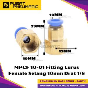 Jual MPCF 10-01 One Touch Female Thread Straight Fitting Slip Lock ...