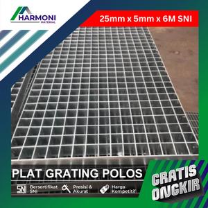 Jual Plat Grating Galvanis Polos 25mm x 90cm x 5mm x 6M SNI Plain Steel ...
