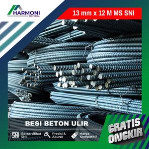 Jual Besi Beton Ulir 13 mm Panjang 12 Meter Merek MS SNI Plain Bar ...