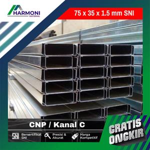 Jual Besi CNP 75 x 35 x 1.5 mm Panjang 6 Meter SNI Kanal C Channel ...