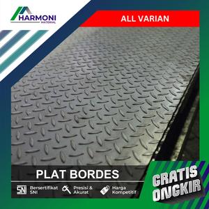Jual Plat Besi Bordes / Kembang / checkered plate Tebal 0.7mm 1mm 2mm ...