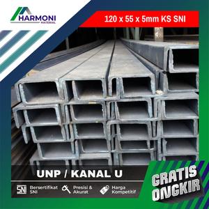 Jual Besi UNP 120 / Kanal U 120 Tebal 5 mm Panjang 6 Meter SNI Merek KS ...