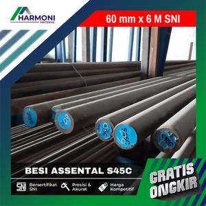 Jual Besi AS S45C 60 mm Panjang 6 Meter SNI Assental AS Hitam - Kab ...