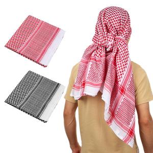 Jual 1Pcs Black/Red Arab Kafiya Keffiyeh Arabic Muslim Head Scarf ...