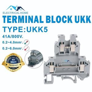 Jual Terminal Block UKK5 (0.2~4mm) 800V Doubel Deck Terminal Din Rail ...