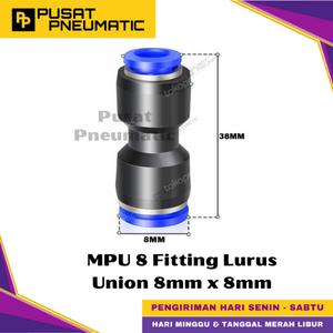 Jual MPU 8 One Touch Union Straight Fitting Slip Lock Socket Push In ...