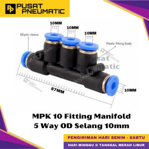 Jual MPK 10 One Touch Union Manifold 5 Way Fitting Slip Lock Socket ...