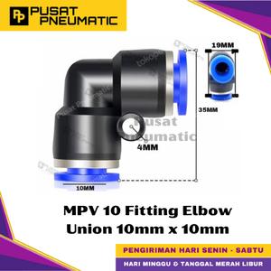 Jual MPV 10 One Touch Union Elbow Fitting Slip Lock Socket Push In ...