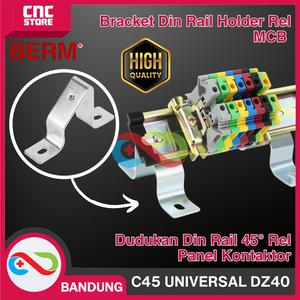 Jual Bracket Din Rail Holder Rel MCB Dudukan Din Rail 45 Derajat Rel ...