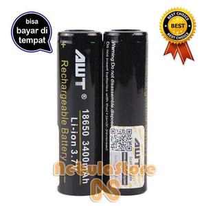 Jual satesotong - Baterai AWT Hitam 18650 3400mah Black - Battery ...