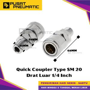 Jual SM 20 Air Quick Release Joint Coupling Coupler Female Connector ...