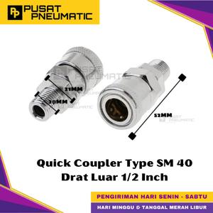 Jual SM 40 Air Quick Release Joint Coupling Coupler Female Connector ...
