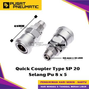 Jual SP 20 Air Quick Release Joint Coupling Coupler Female Connector ...