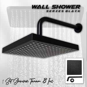 Jual Wall Shower Tembok Rainfall Set Wall Shower 8inc Tanam + Tiang ...