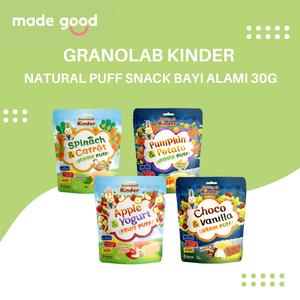 Jual GRANOLAB KINDER Natural Puff Snack Bayi Alami 30 G Gluten Free ...