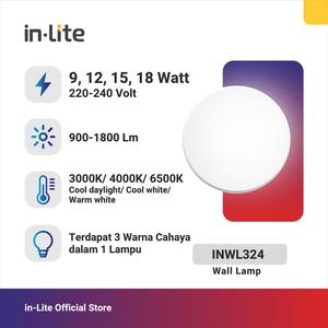 Jual INLITE LED WALL LIGHT LAMPU DINDING TRICOLOR / LAMPU HIAS DINDING ...