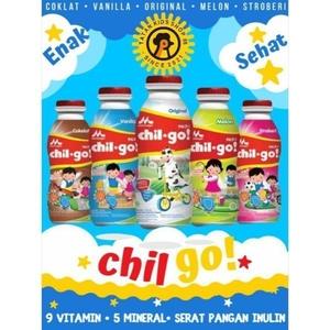 Jual Morinaga Chil Go UHT Isi 6 Botol Coklat Strawbery Vanila Melon ...
