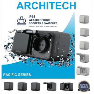 Promo ARCHITECH OB STOP KONTAK BLACK SERIES V12 C18 STOP KONTAK OUTBOW ...