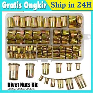 Jual 175pcs Rivet Nut Mur Tanam / Rivnut / Mur Furniture Knockdown ...