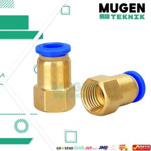 Jual PCF 4-01 Fitting Nepel Lurus Female Tube 4mm Drat 10mm / MPCF 4-01 ...