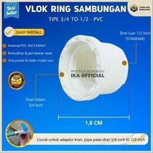 Jual Vlok ring over drat 1/2 x 3/4 /Vlog Drat / Plok Drat / Sambungan ...