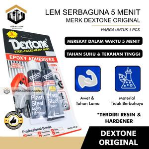 Jual Lem Dextone 5 Minute Asli original 100% Plastic Steel Epoxy / Lem ...
