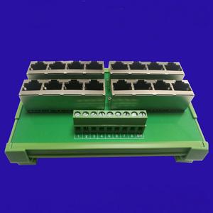 Jual RJ45 Network Port Terminal Module 16 Port Interconnection RS485 ...