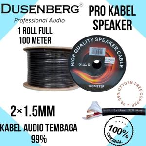 Jual Kabel Speaker, Kabel Audio Stereo Tembaga 99% ,1 Roll Full 100 ...