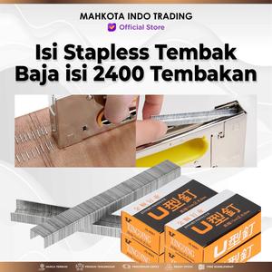 Promo Isi Staples Tembak Isi Stapler Refill Gun tacker Steples Baja ...