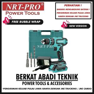 Jual NRT-PRO DC 340 HD Mesin Bor Cordless Drill 1 Baterai Batre Tangan ...
