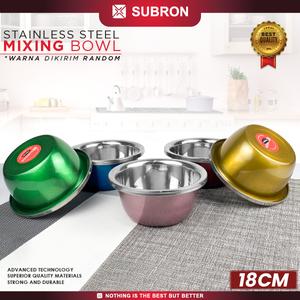 Promo SUBRON Baskom 18cm Wadah Cuci Sayur Tempat Adonan Warna Random ...
