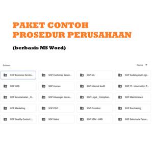 Jual PAKET CONTOH PROSEDUR PERUSAHAAN - Jakarta Selatan - Life Success ...