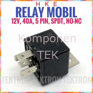 Jual HKE Relay Mobil 12VDC 40A SPDT NO-NC 12V 5pin 5p max 14V Lampu ...
