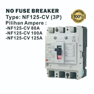 Jual NFB (NO FUSE BREAKER ) MCCB 3P MITSUBISHI NF125-CV 80A / 100A / 125A - 80A - Kota Surabaya ...