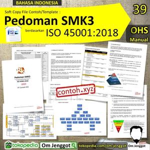 Jual Contoh/Template: Pedoman SMK3 (OHS Manual), ISO 45001:2018, Bahasa ...