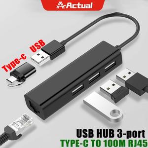 Jual 4 Port HUB Vention 2.0 Power Adapter OTG Lan Ethernet Port Gigabit Adapter With Power Port ...