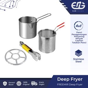 Jual Freemir 4 in 1 Multi Deep Fryer Panci Penggorengan Rebus Stainless ...
