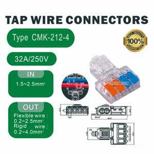 Jual Tap Wire Connector / Compact Terminal Block Lever Cage 2 to 4 Wire ...
