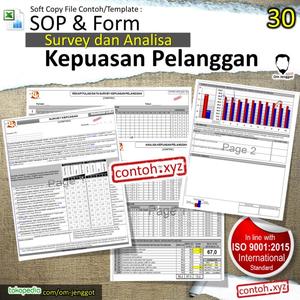 Jual Contoh Pengukuran/ Analisa Kepuasan Pelanggan, ISO 9001 (SoftCopy ...