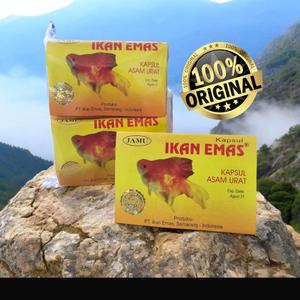 Jual Jamu Asam Urat IKAN EMAS -1 PACK (10 BUNGKUS ISI 20 KAPSUL) 100% ...