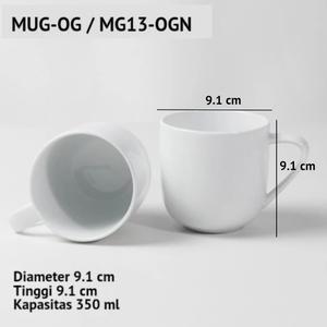 Jual Mug keramik 370ml polos MG13-OGO/MUG OG2( 6pcs )by Indo keramik ...