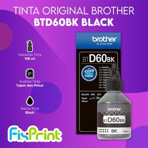 Jual Tinta Brother BTD60BK BT D60 D60Bk Black T310 DCP-T820DW T920DW ...